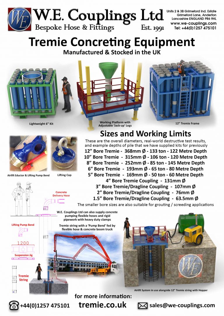 TREMIE EQUIPMENT - WE Couplings Ltd